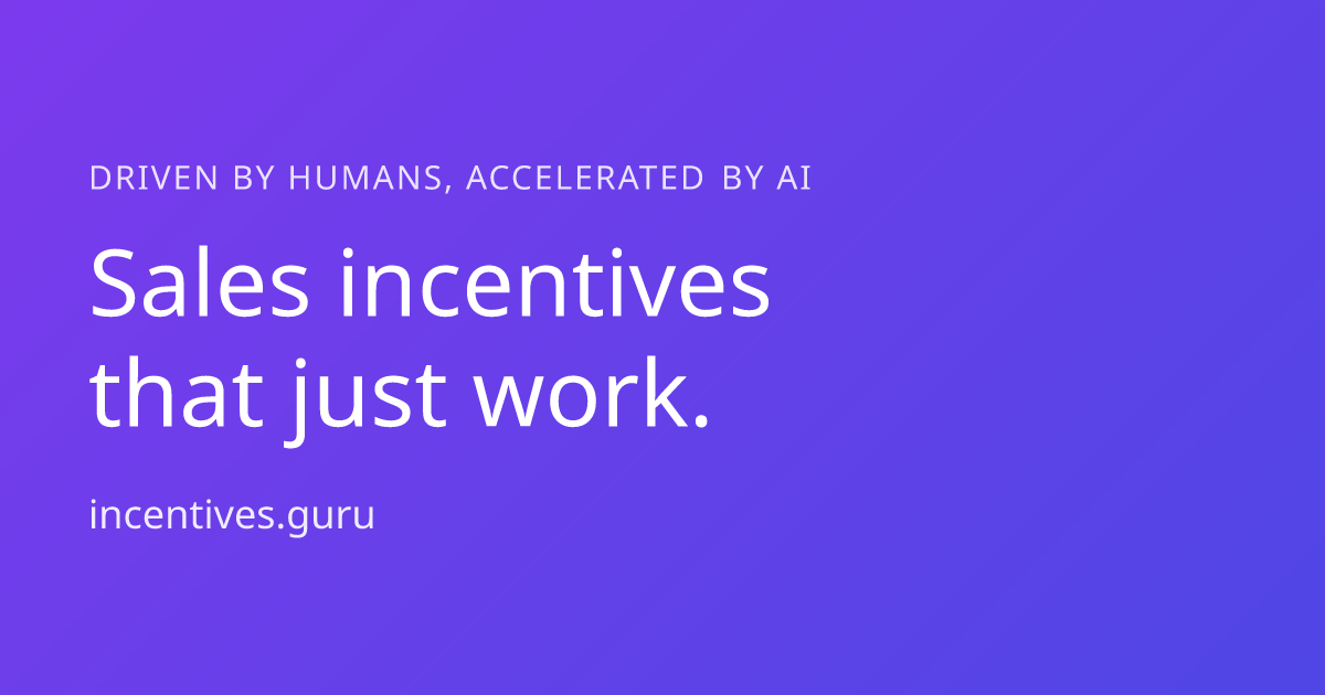 Incentives.guru, AI-native Incentive Compensation Management